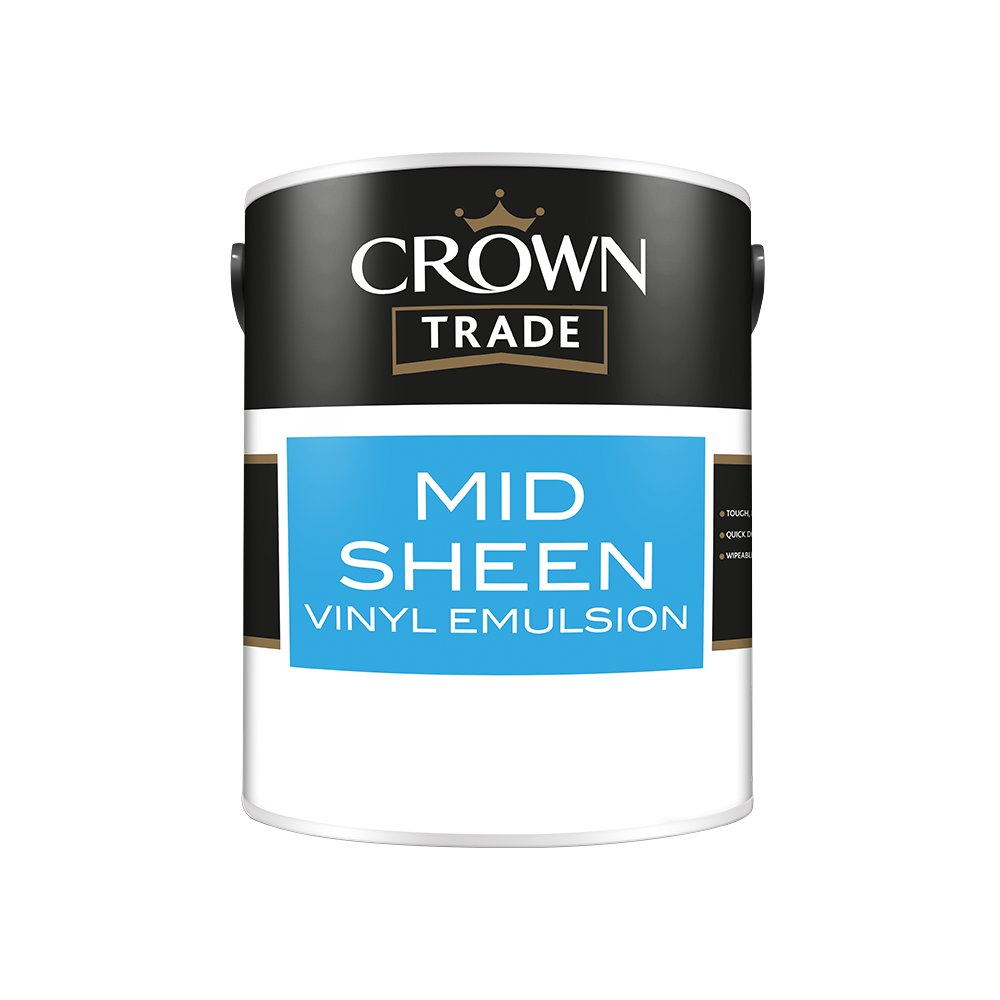 Mid Sheen Emulsion | Crown Trade Vinyl Paints